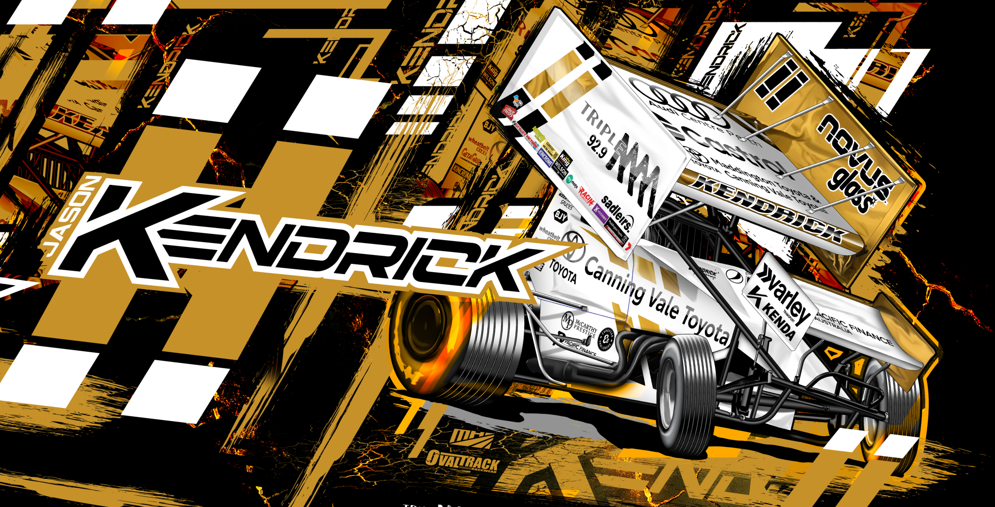 2025/2026 JASON KENDRICK LICENSE PLATE – OVAL TRACK DIECAST AND RACING COLLECTIBLES